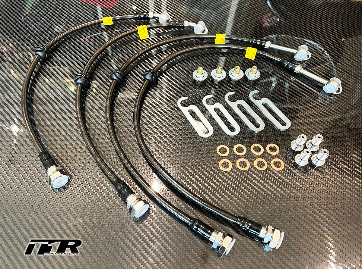 T1R Stainless Braided Brake Line set - Toyota GR Corolla GZEA14H – A&J ...